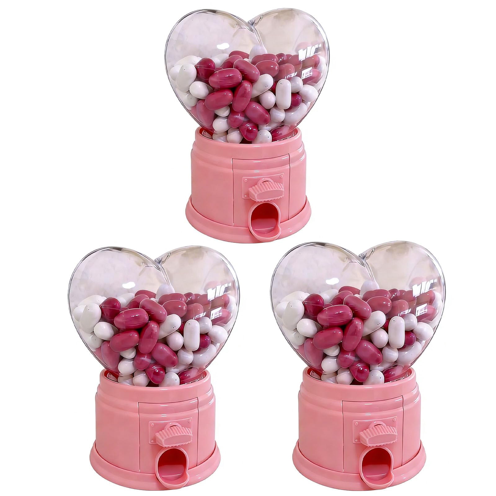 Heart Shaped Candy Dispenser - 2026 Valentine Desktop Treat Station ...