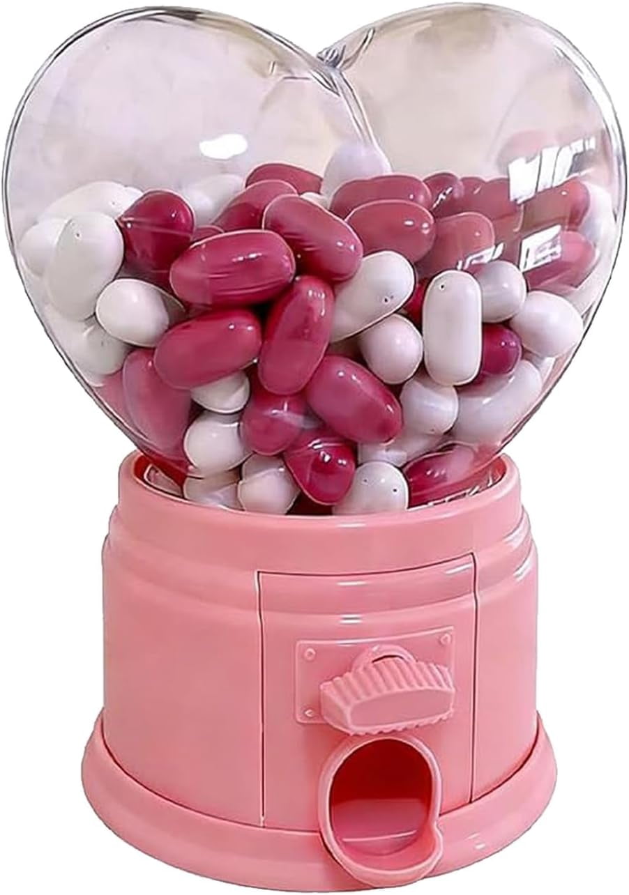 Heart Shaped Candy Dispenser, Valentine Candy Dispenser Machine ...