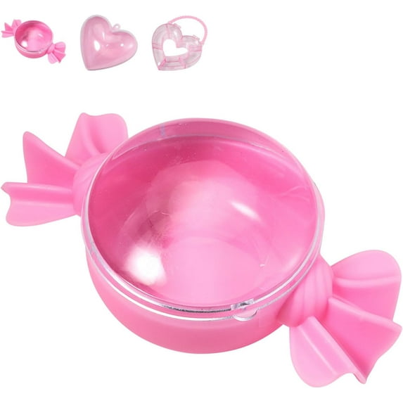 Heart Shaped Candy Jar - Valentine's Day Fillable Container for Candy ...