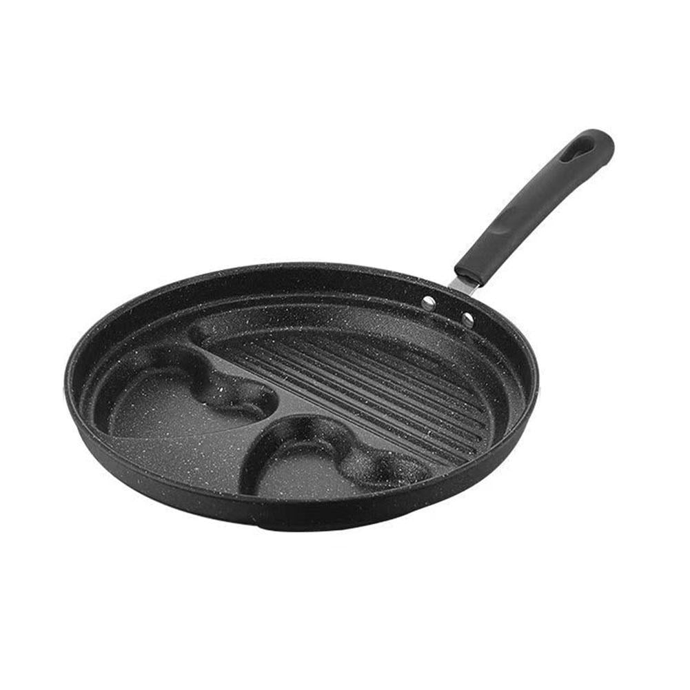 Heart-Shaped Cast Iron Frying Pan with Four Holes - Even Heat ...