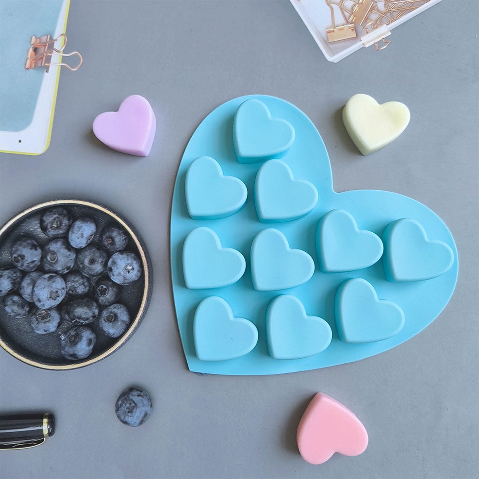 Heart Shaped Chocolate Mold Multiple Cube Molds, Silicone Mold for ...