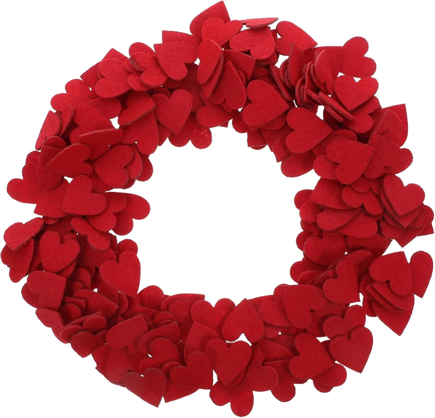 Heart-Shaped Confetti Cake Topper Red Felt Heart Stickers Decorative ...