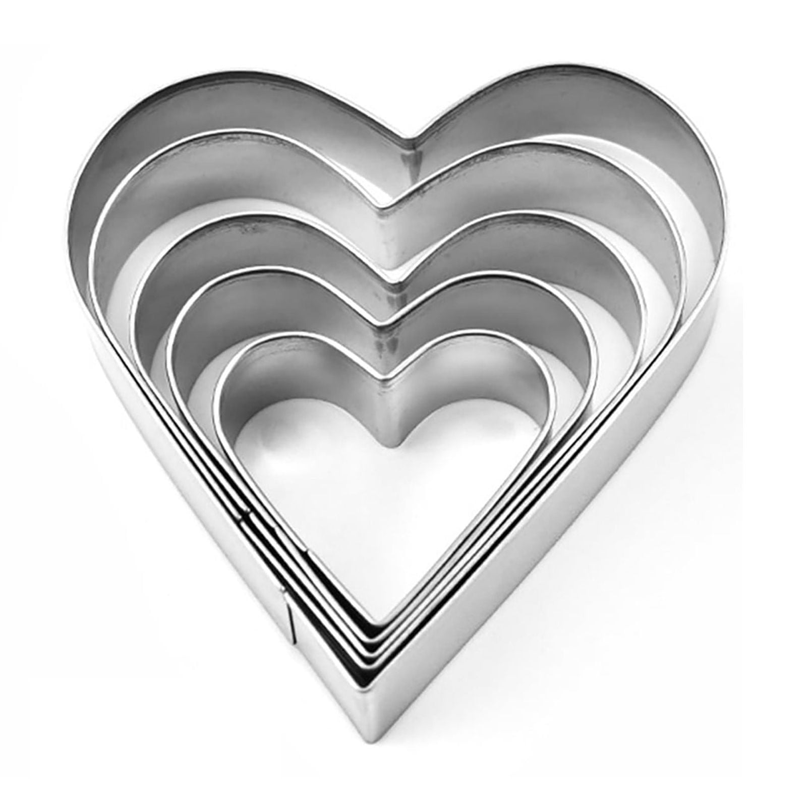 Heart Shaped Cookie Cutter， 1 Set 5-Piece Heart Cookie Cutter ...
