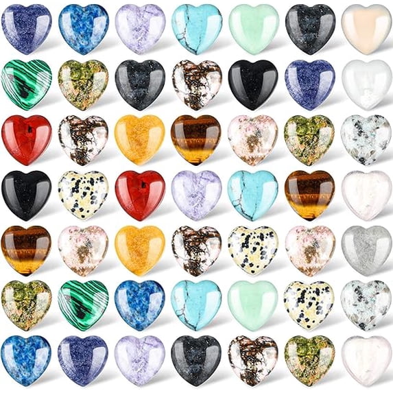 Heart-Shaped Crystal , Mini Polished Heart Shaped Rocks Gemstones for ...