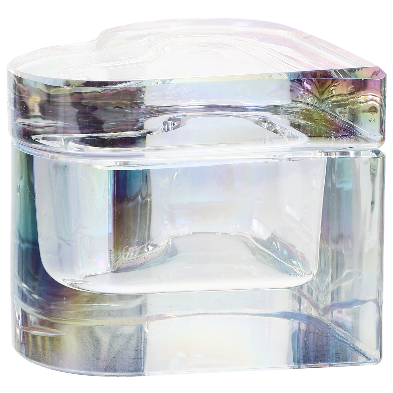 MLINS Heart Shaped Nail Art Dish Set Manicure Nail Cup Crystal Glass ...