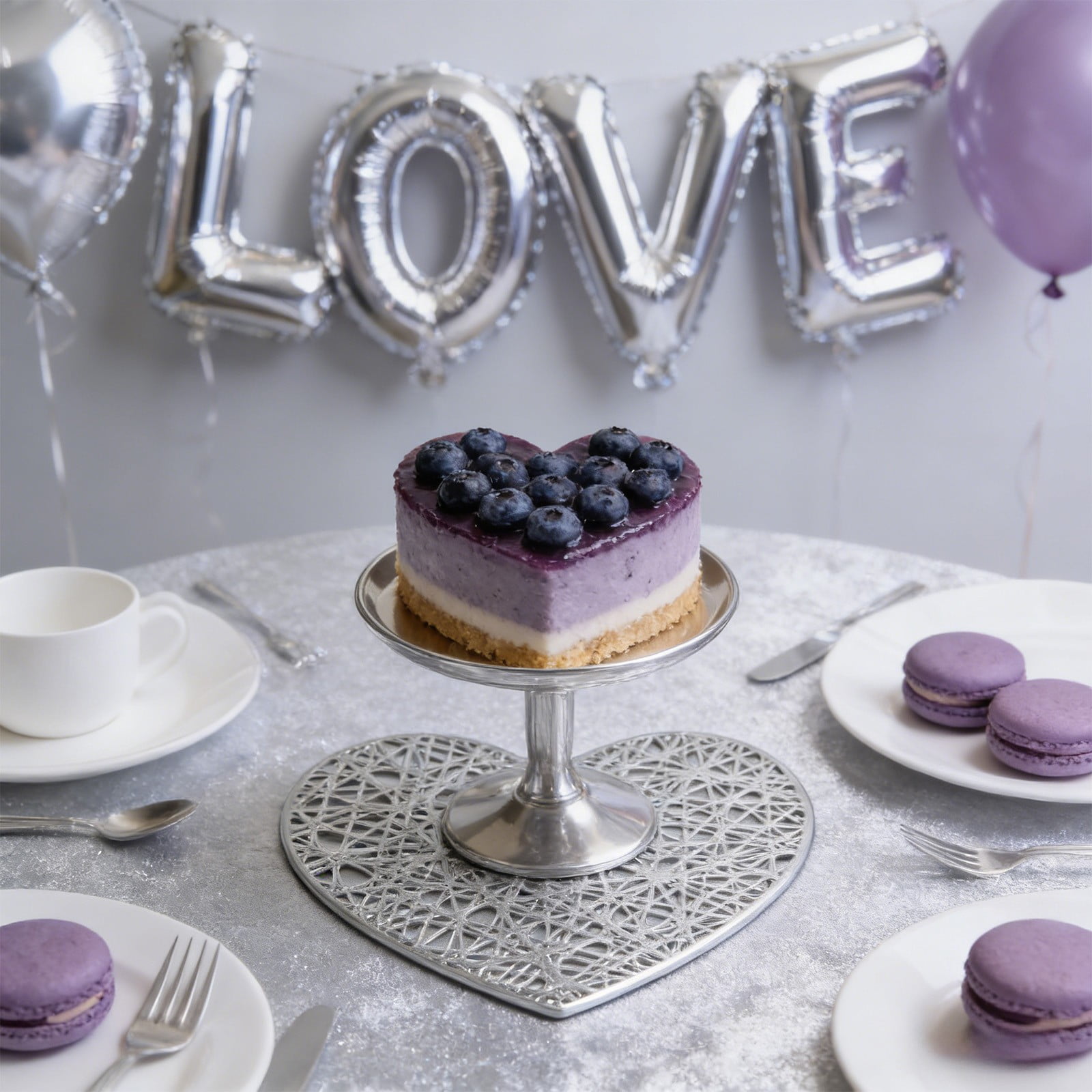 Heart Shaped Cup Mat Set, PVC Heat Proof and Non-Slip Placemats for ...