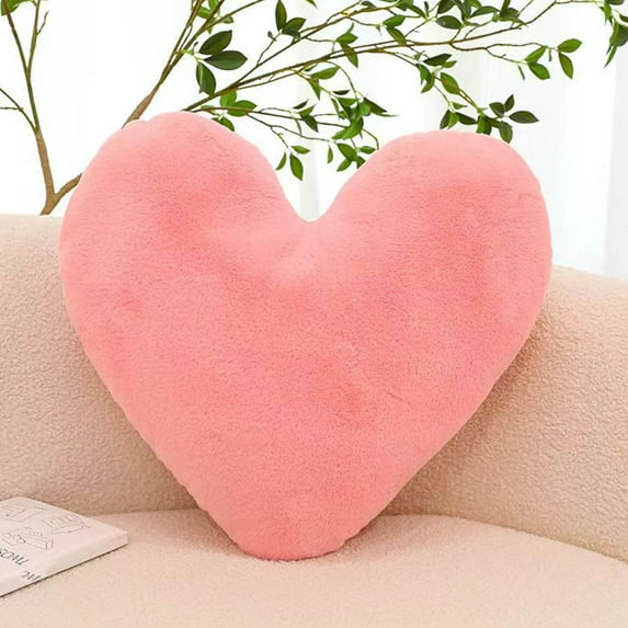 Heart Shaped Cushion – Heart Throw Pillow | Soft Faux Fur, Plush ...