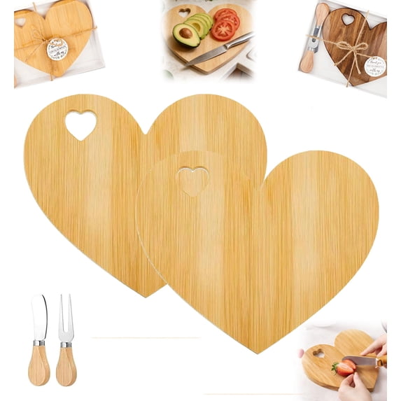 Heart Shaped Cutting Board Wood, New Valentine Heart Charcuterie Board ...