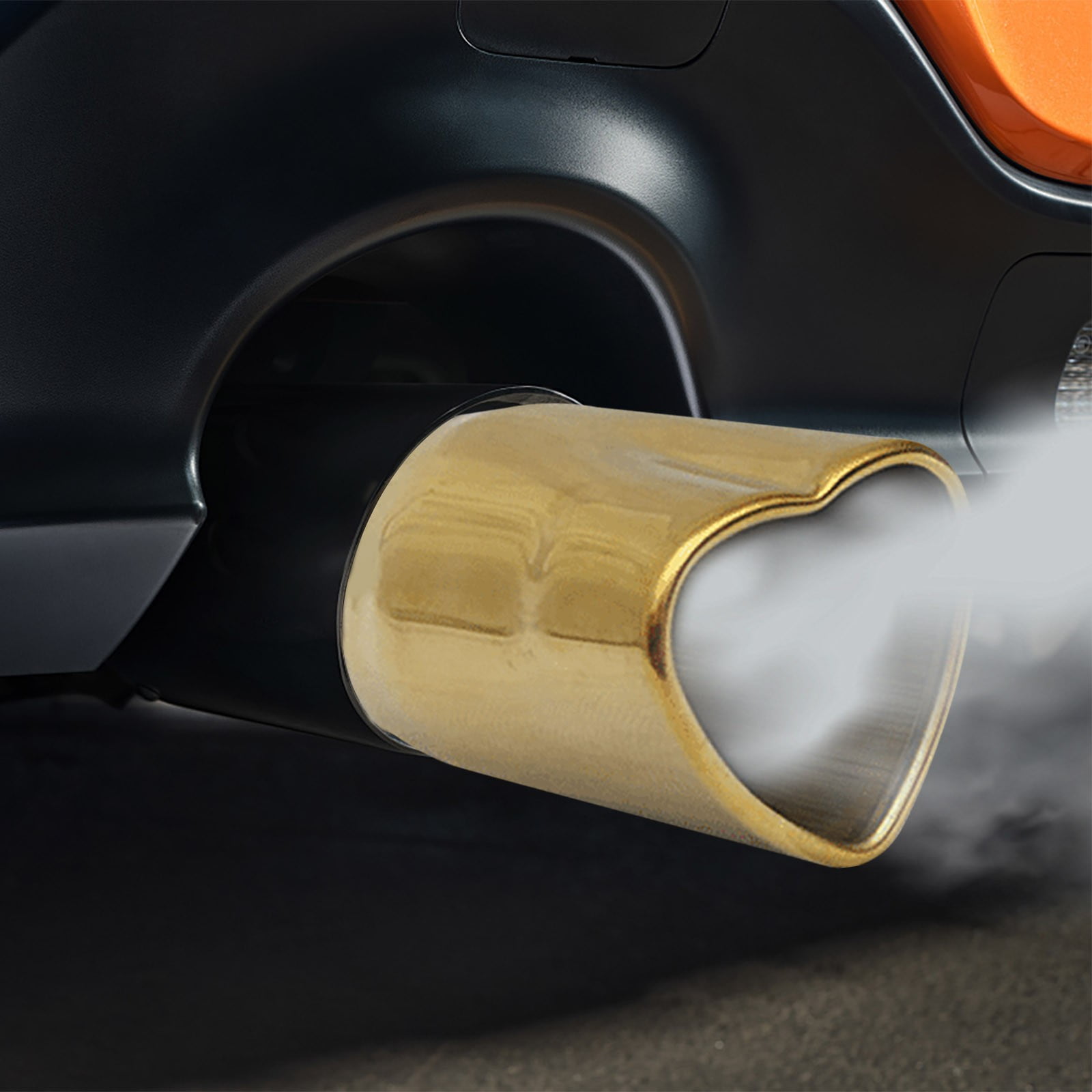 Heart-Shaped Exhaust Tip - 2.5In Universal Car Exhaust Pipe Muffler ...