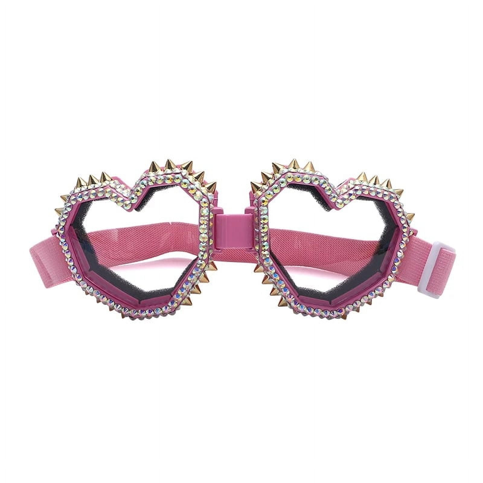 Heart Shaped Goggle Sunglasses One Piece Women Sunglasses Oversized ...