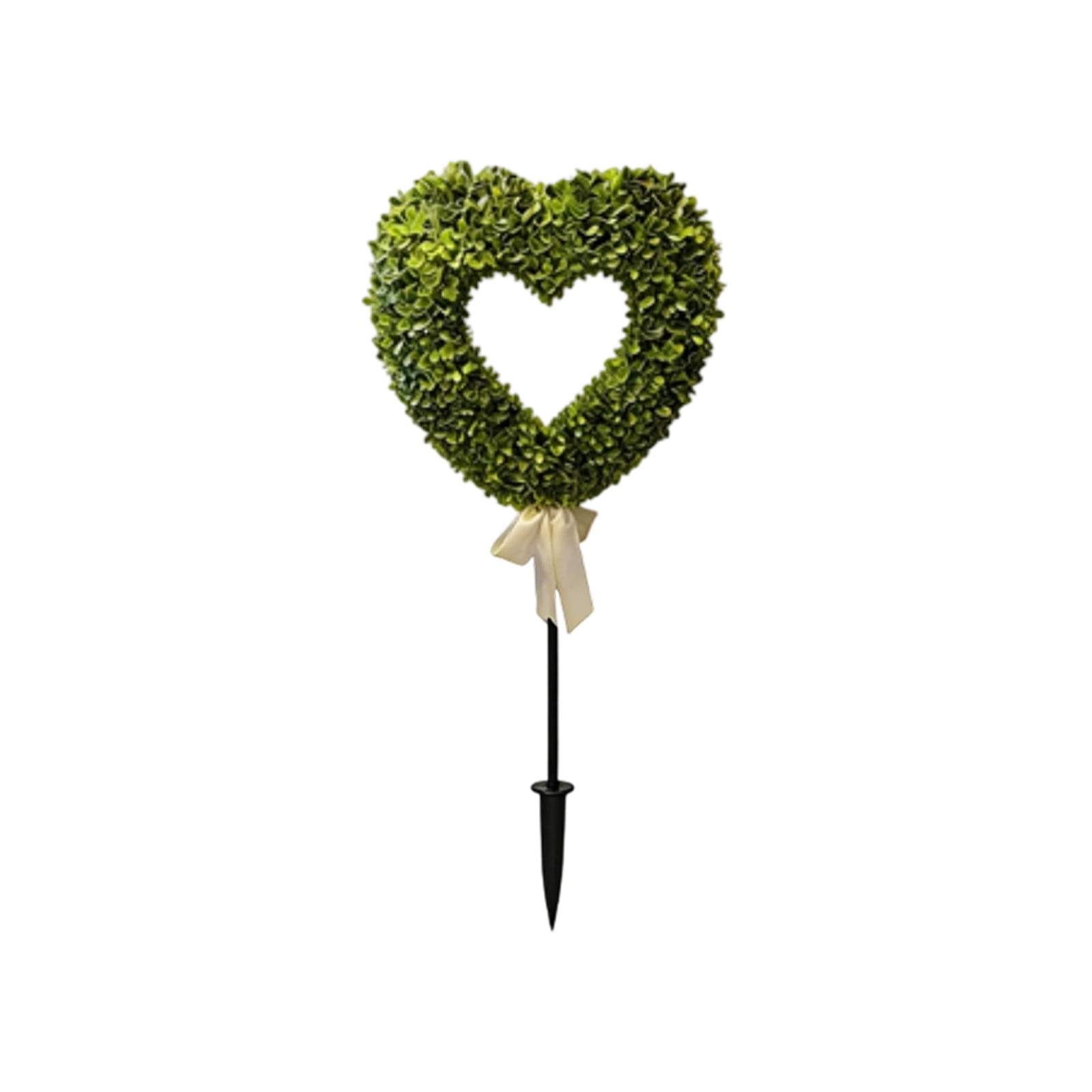Heart-Shaped Ground Plug Faux Boxwood Ball Topiary Outdoor Decorative ...
