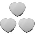 Set of 3 Slim Heart-Shaped Double Sided Magnifying Compact Mirrors ...