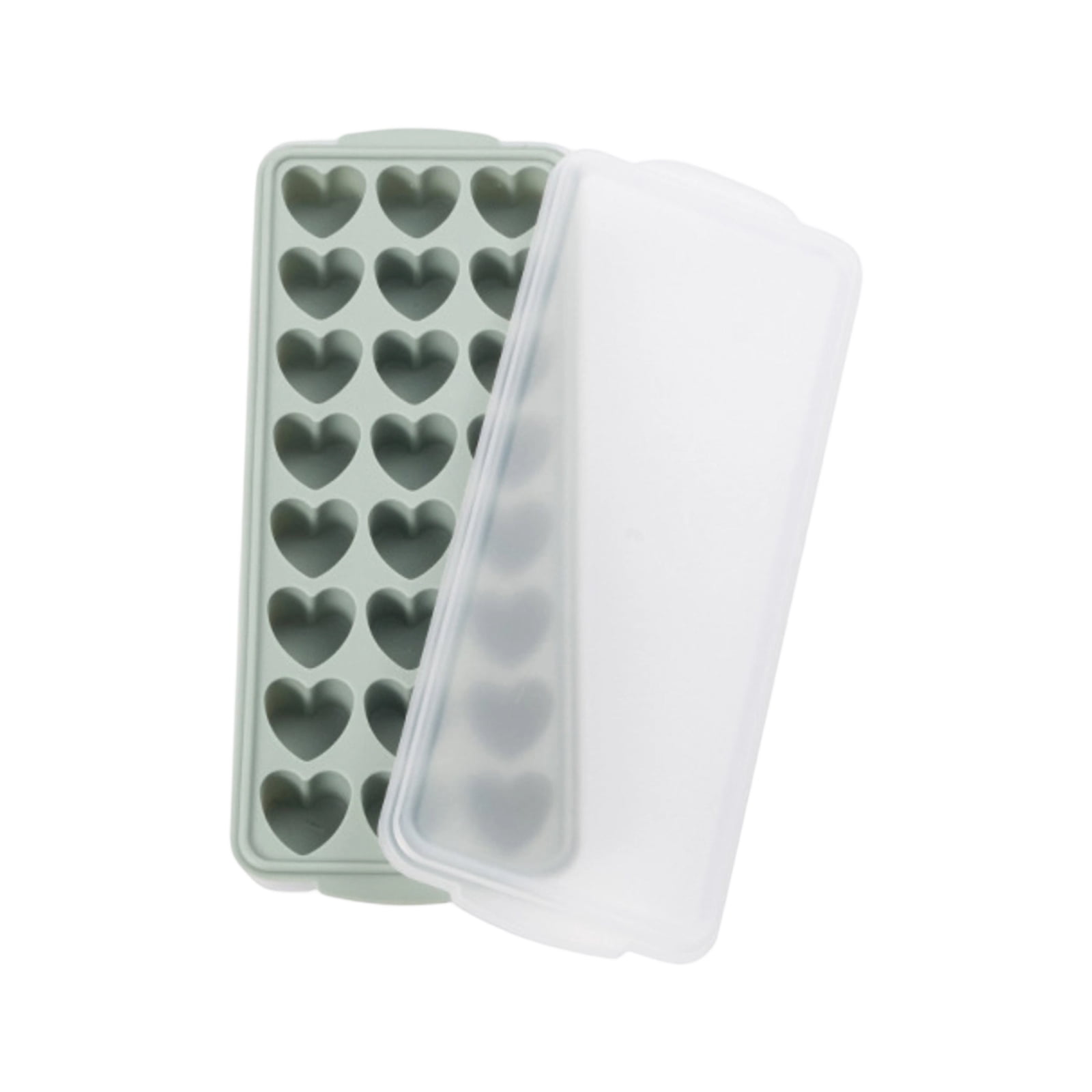 Heart Shaped Ice Cube Trays - Silicone Heart Ice Cube Tray with Lid ...