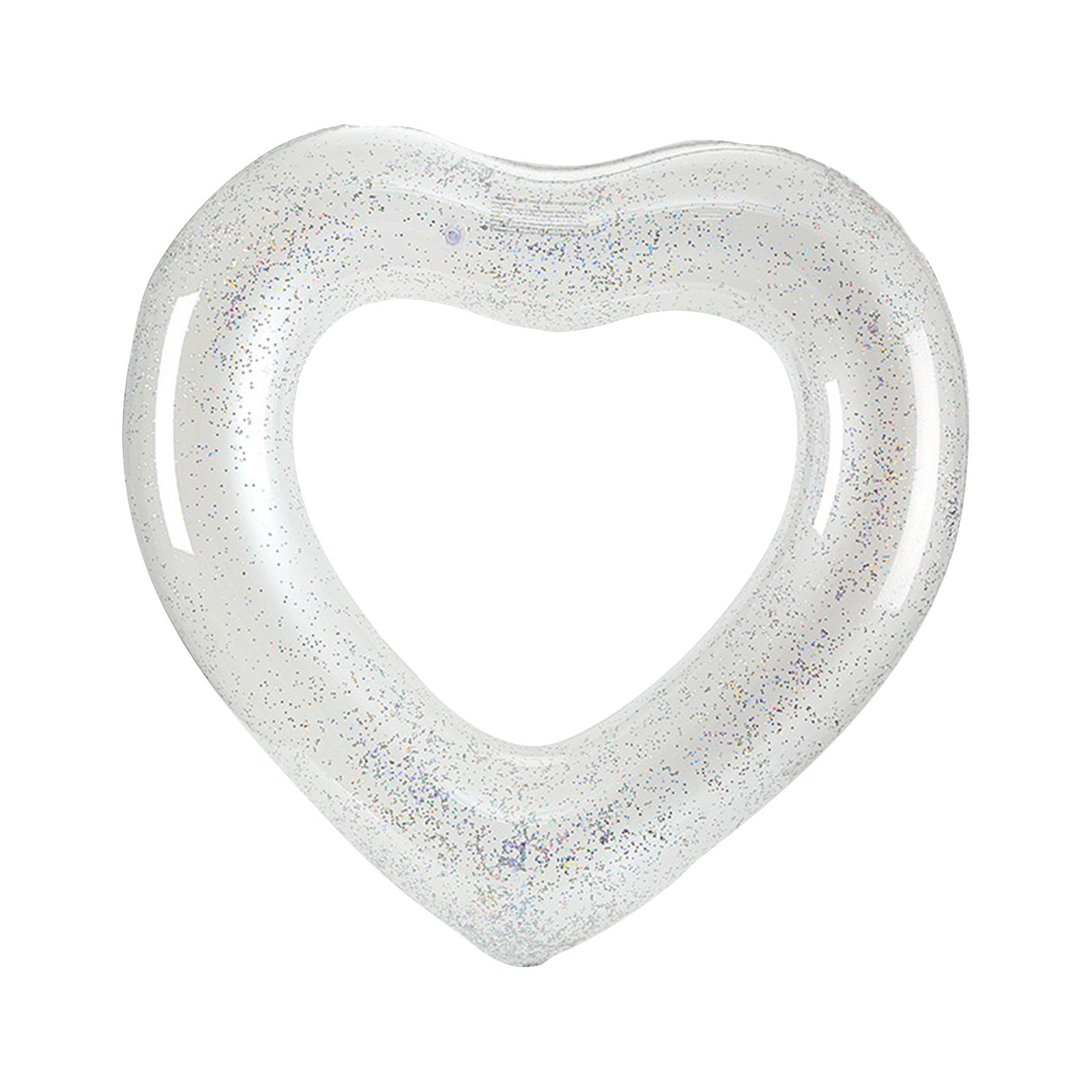Heart Shaped Inflatable Ring Glitter Swimming Pool Float for Adults ...