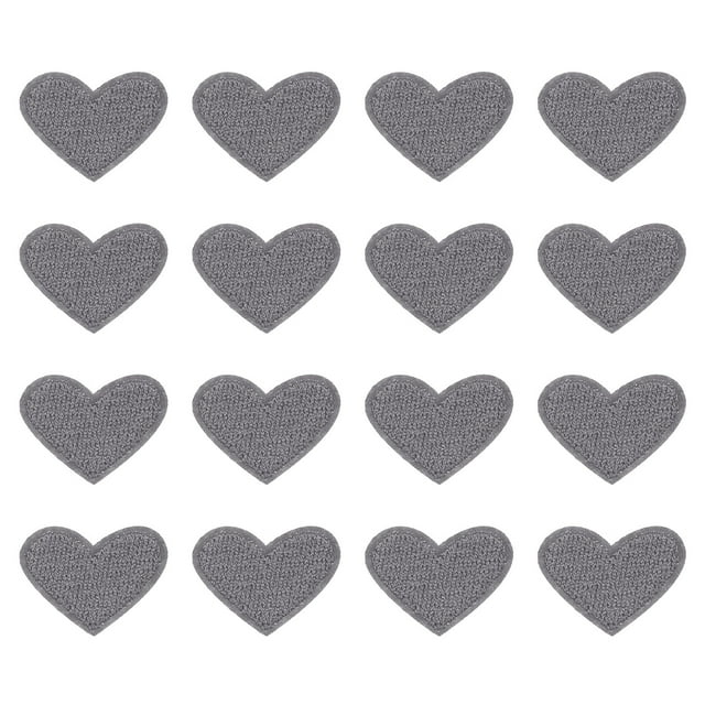 Heart Shaped Iron On Patches Sew Embroidered Patches Appliques Embellishments For Clothing
