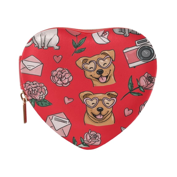 Heart-Shaped Jewelry Travel Box Portable Display Storage Organizer ...