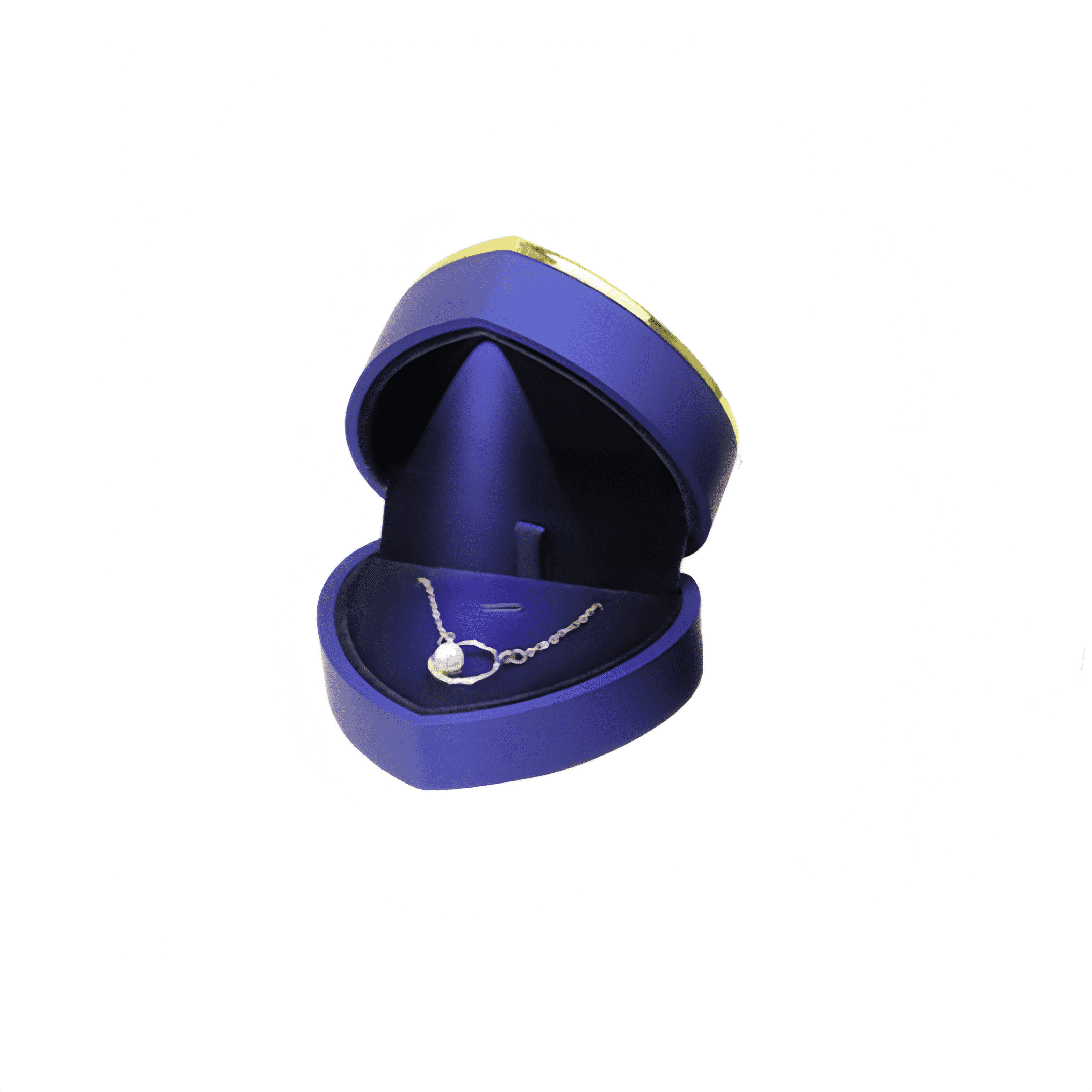 Heart-Shaped LED Jewelry Box for Rings, Necklace, Pendant, Proposal ...