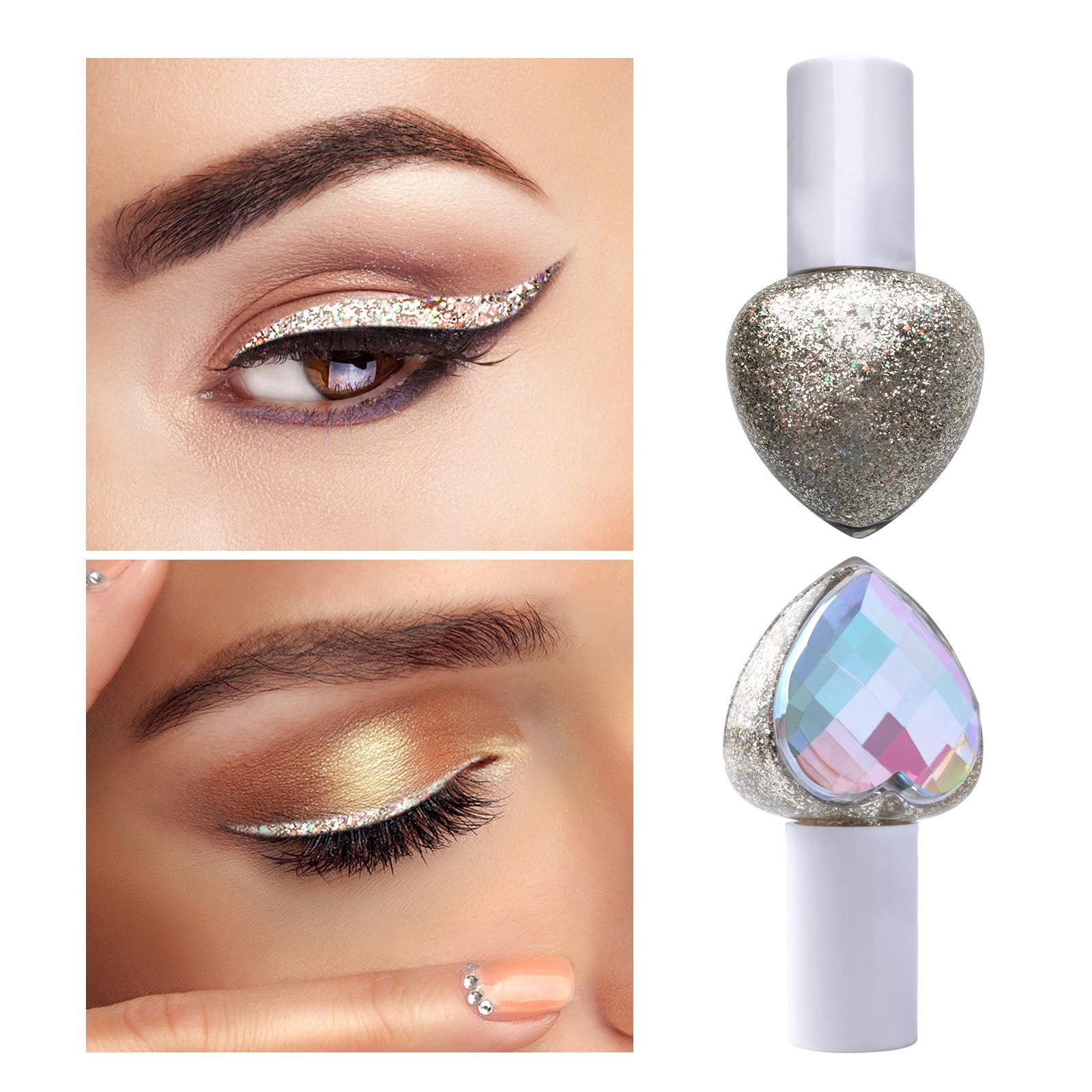 Heart Shaped Liquid Eyeshadow Metallic Shifting Sparkling Multichrome ...