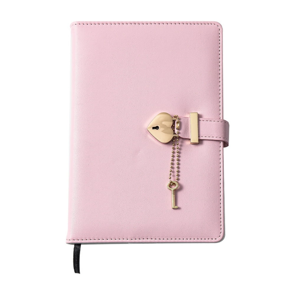 Heart Shaped Lock Diary with Key, Boriyuan A5 PU Leather Journal ...