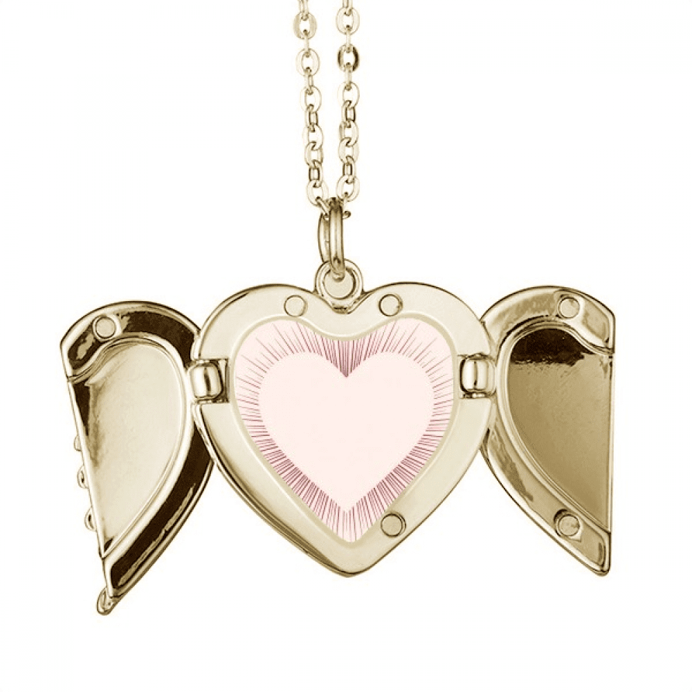 Heart Shaped Love Valentine's Day Folded Wings Peach Heart Pendant ...