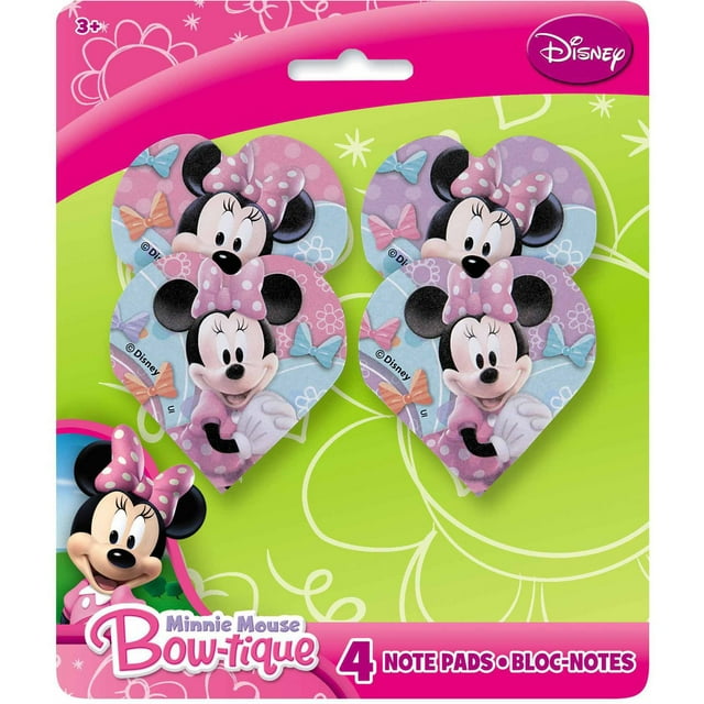Heart Shaped Minnie Mouse Notepads, 4-Count - Walmart.com