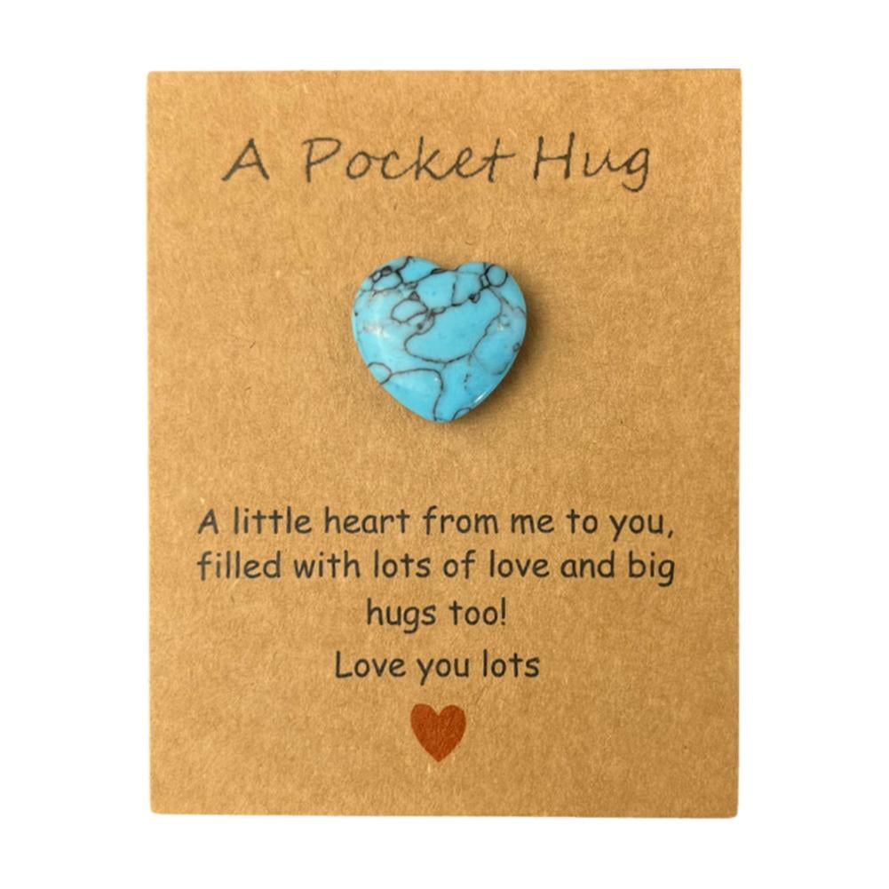 Heart-Shaped Natural Stone and Kraft Paper Hug Cards - Perfect for All ...