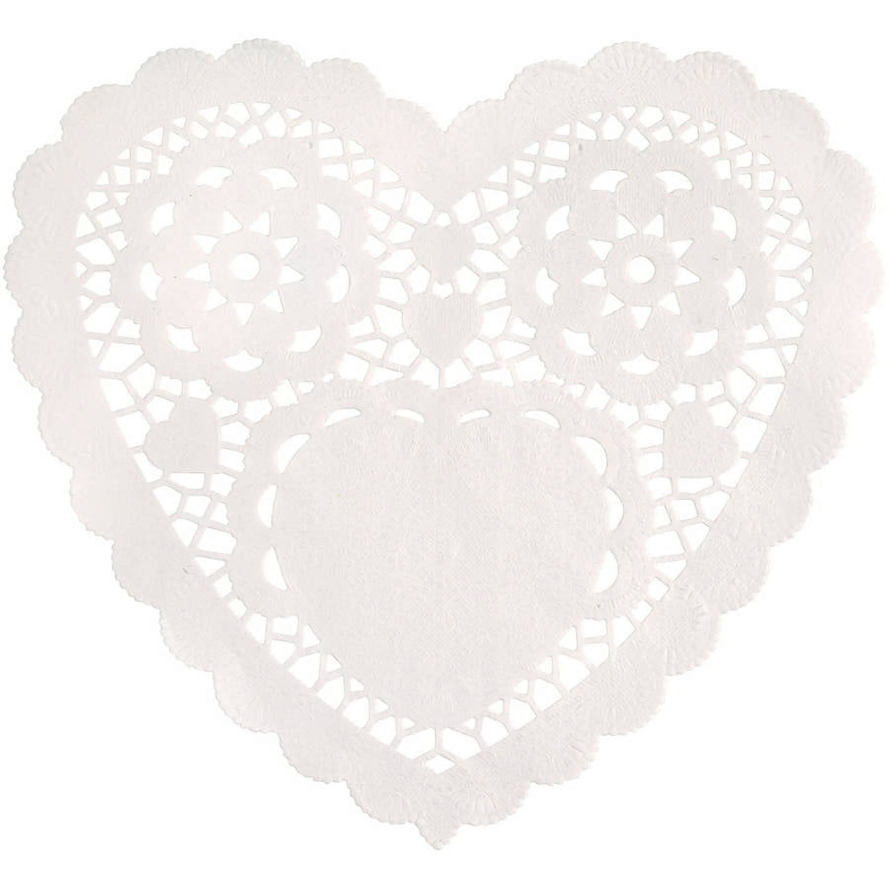 Heart Shaped Paper Doilies, White, 6in, 30ct - Walmart.com