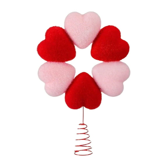 Heart Shaped Plush Ornament with Spiral Base Soft Foam Decorative ...