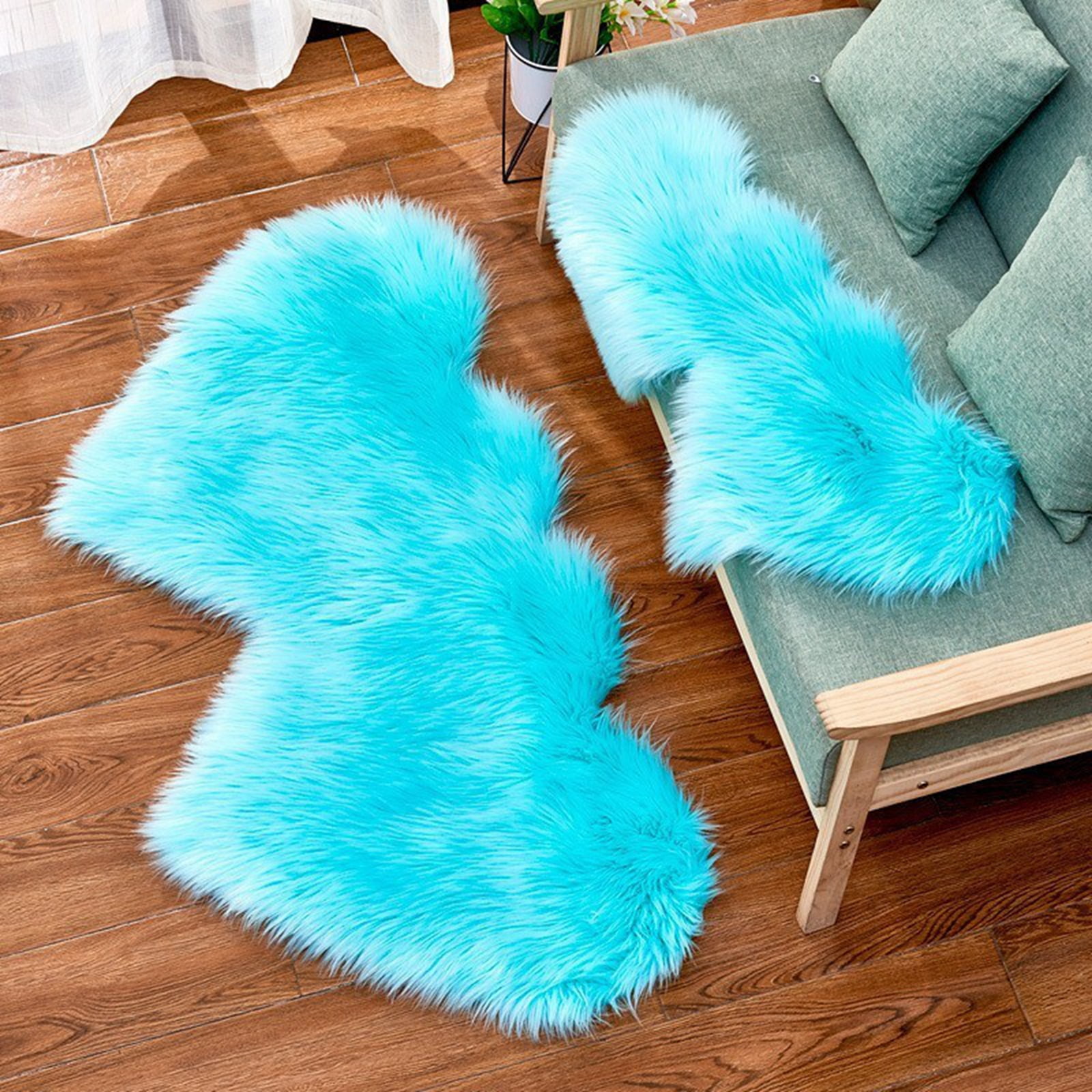 Heart Shaped Plush Rug, Soft Fluffy Floor Mat and Sofa Cushion, Shaggy ...