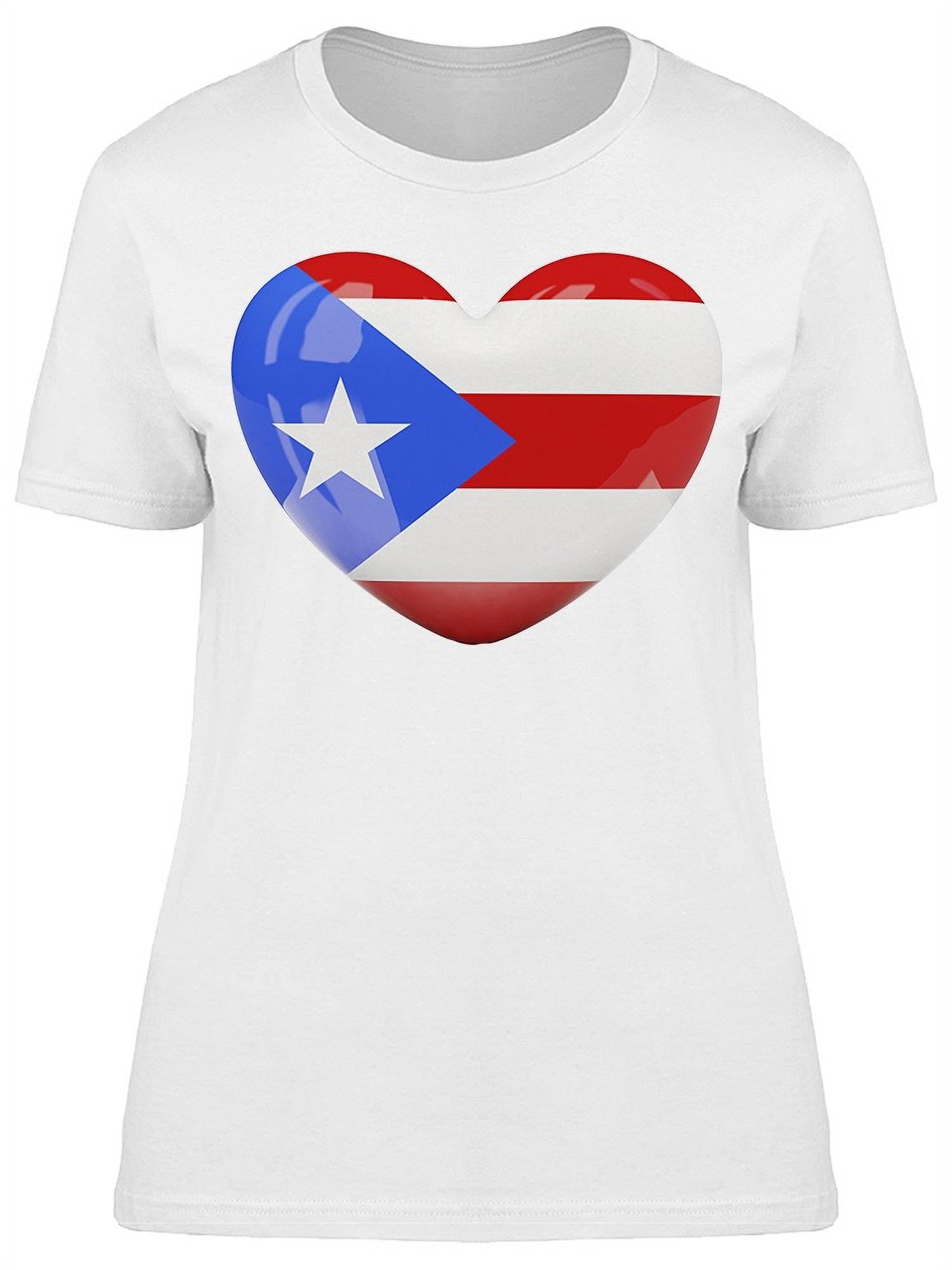 Heart Shaped Puerto Rico T-Shirt Women -Image by Shutterstock, Female ...