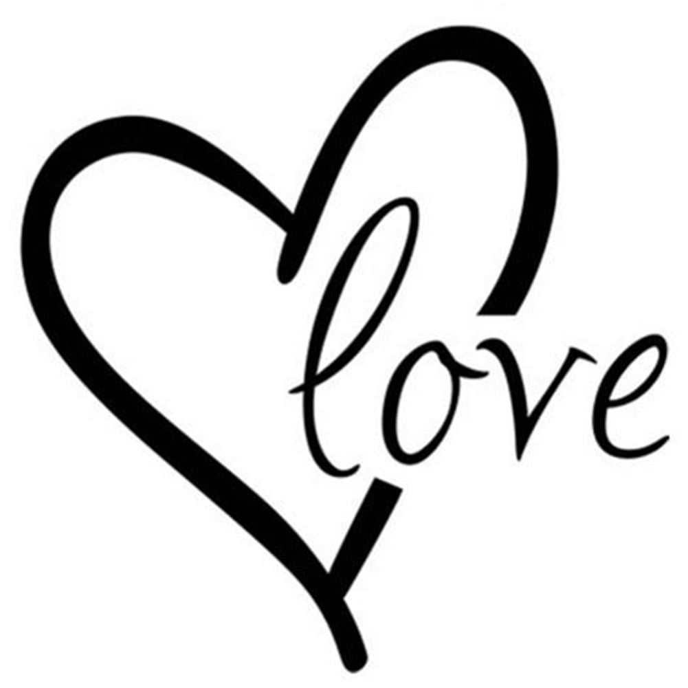 Heart Shaped Quote Removable Wall Sticker Decal for Living Room Bedroom ...