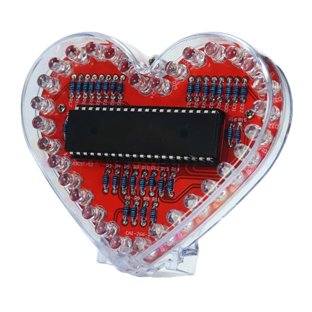 Heart Shaped RGBs LED Soldering Practice Kit DIY Electronics Project ...