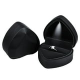 Heart Shaped Ring Gift Box with LED Light, Velvet Earrings Jewelry Case ...