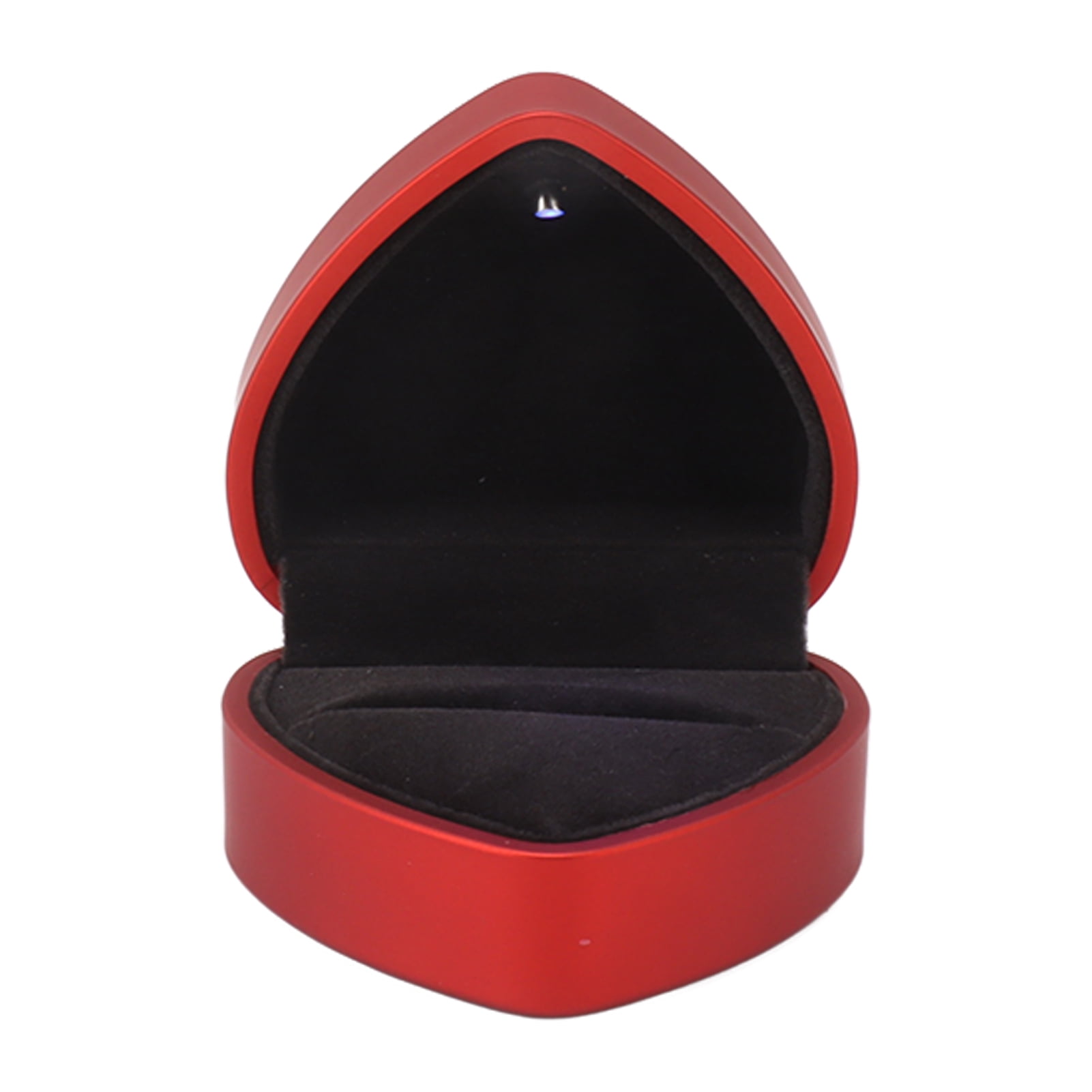 Heart-Shaped Ring Gift Box with LED Light and Velvet Lining, Ideal for ...