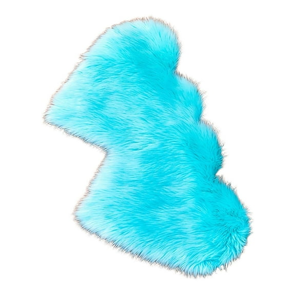 Heart Shaped Rug,Double Heart Shaped Soft Faux Sheepskin Fur Plush Area ...