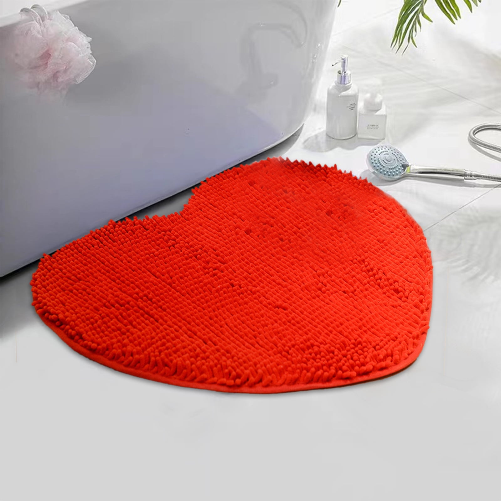 Heart Shaped Rug, Heart Shaped Decorative Floor Mat, Shower Mat, Non ...