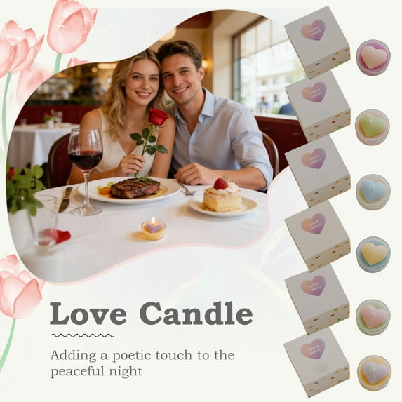 Heart-Shaped Scented Candle in Glass Jar – Romantic Fragrance for ...