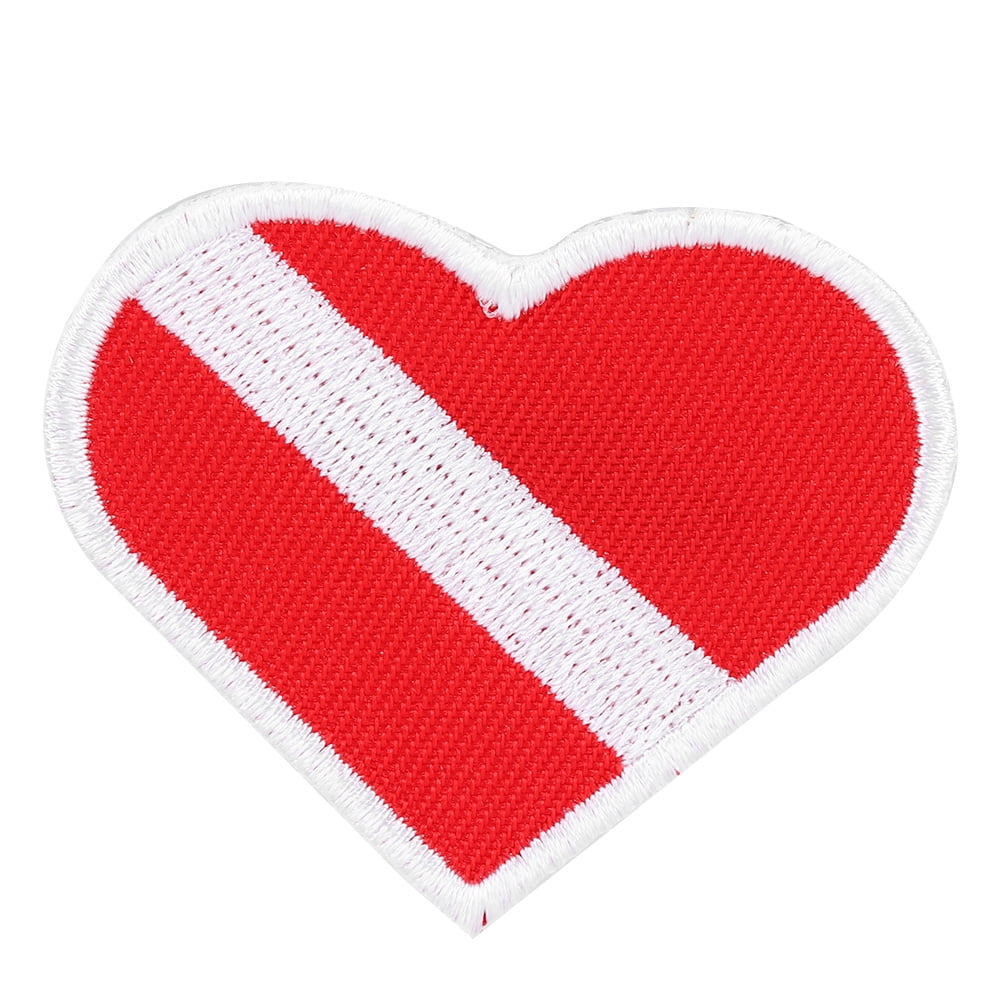 Heart Shaped Scuba Diving Embroidery Patch Dive Badge Vest Bag Cap ...
