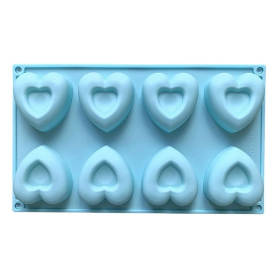 Heart-Shaped Silicone Mold | 8-Cavity Nonstick Baking Tray | Food-Grade ...