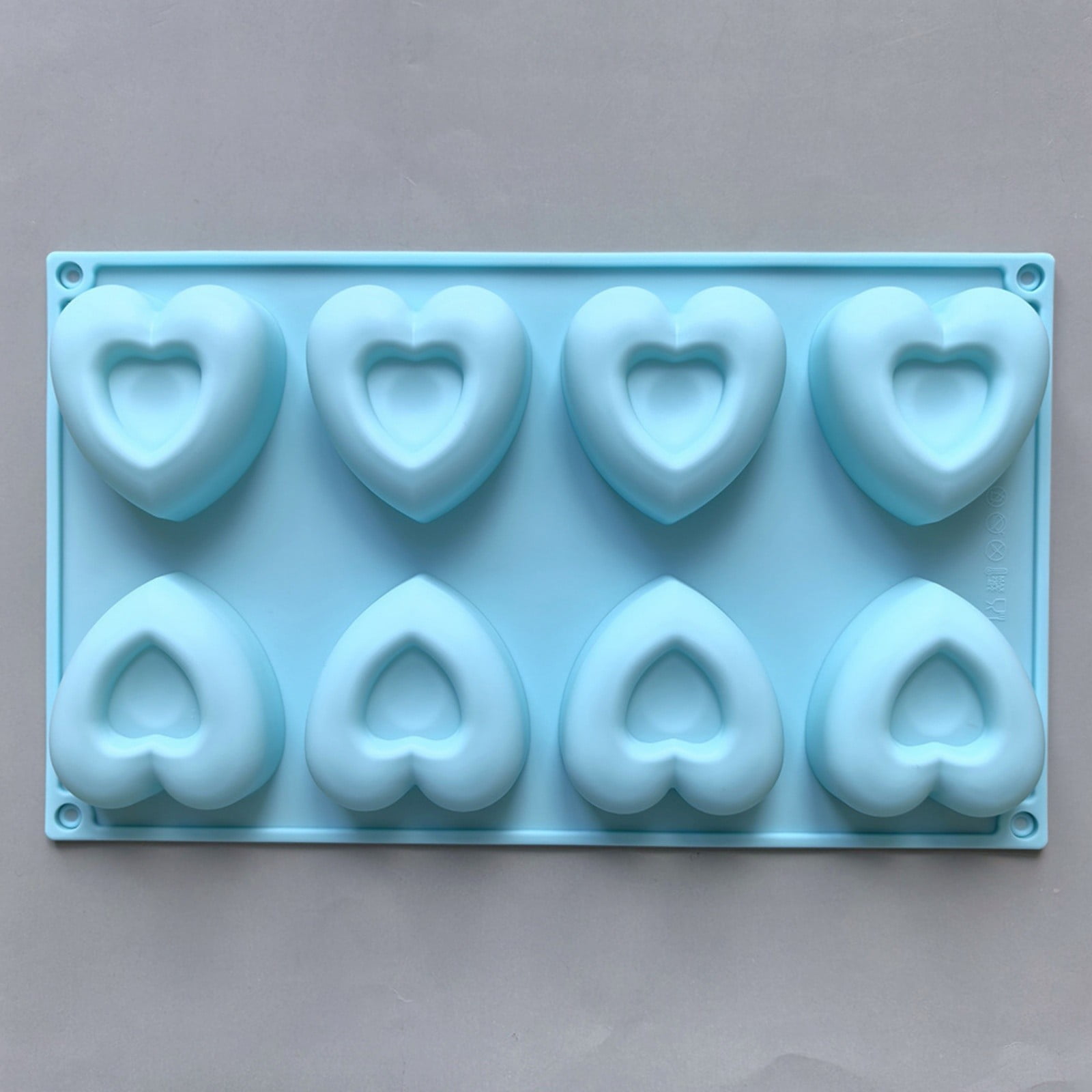 Heart Shaped Silicone Molds Nonstick Heart Chocolate Muffin Molds for ...