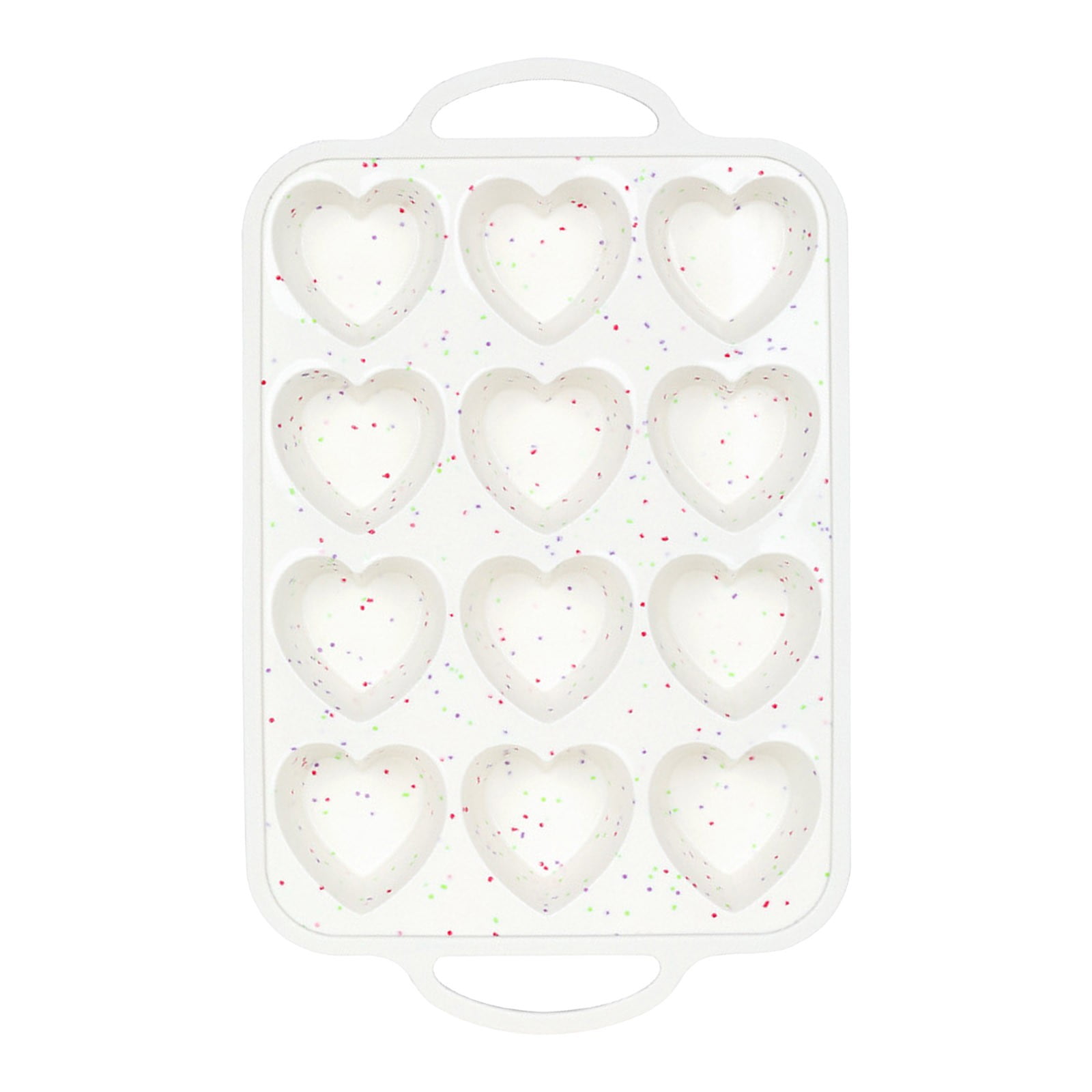 Heart Shaped Silicone Pan Nonstick Cake Mould with Handle Metal ...