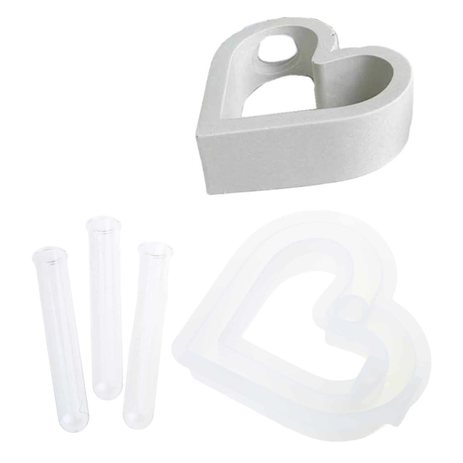 Heart Shaped Silicones Molds for Plant Propagation Tube Stand Flower ...