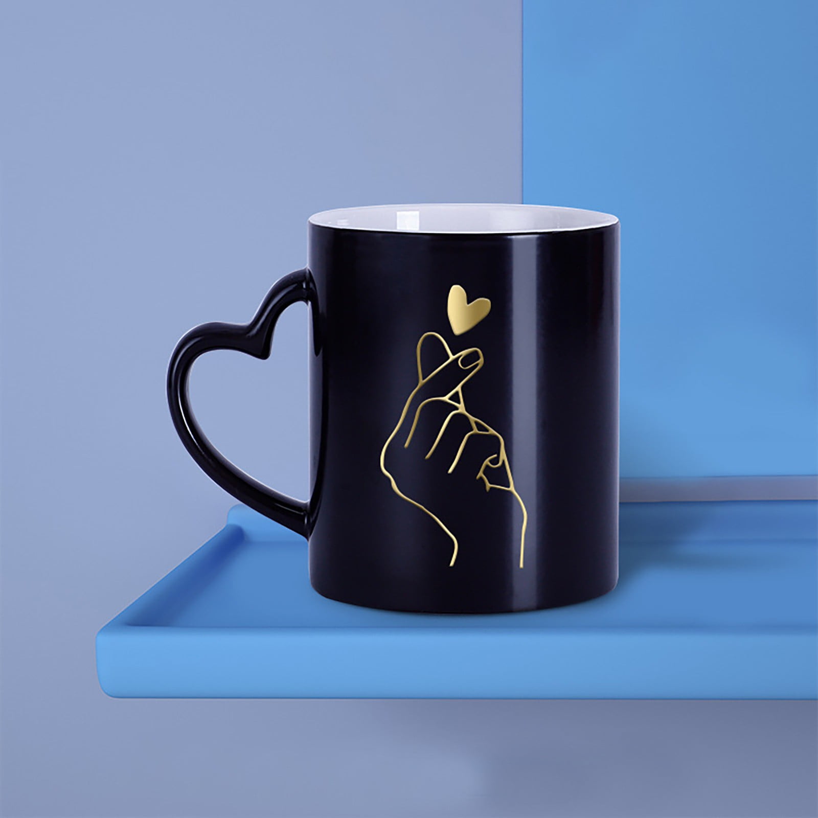 Heart-Shaped Single Cup (Without Lid And Spoon), Custom Color Changing ...