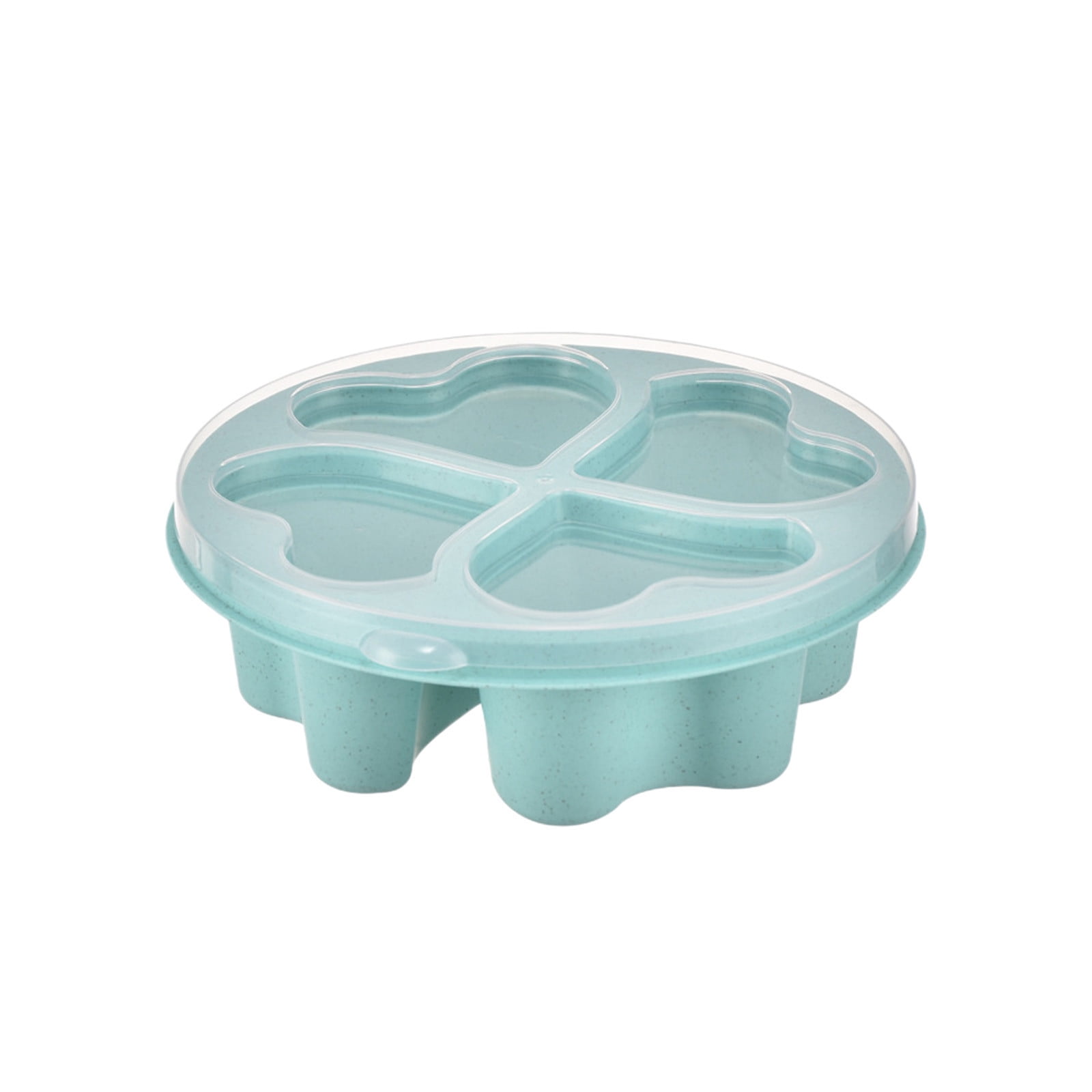 Heart Shaped Snack Box with Lid, Stackable Design, Four Compartments ...