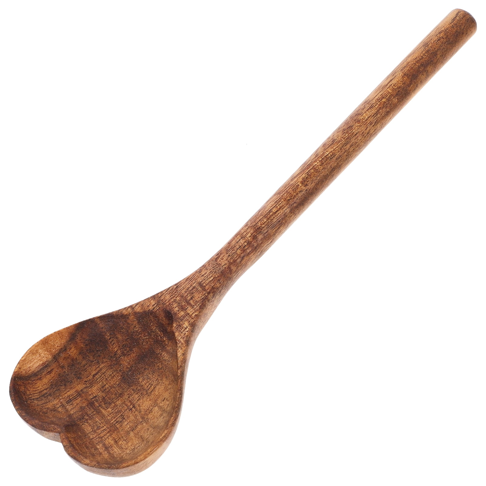 TABLZONE Brown Wooden Heart-Shaped Spoon with Fine Polishing for ...