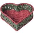 Heart Shaped Storage Basket, Paper Rope Organizer Basket Multipurpose ...