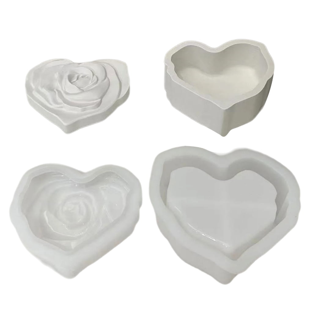 Heart Shaped Storage Box Mold with Lid Home Organization Case Box Mould ...