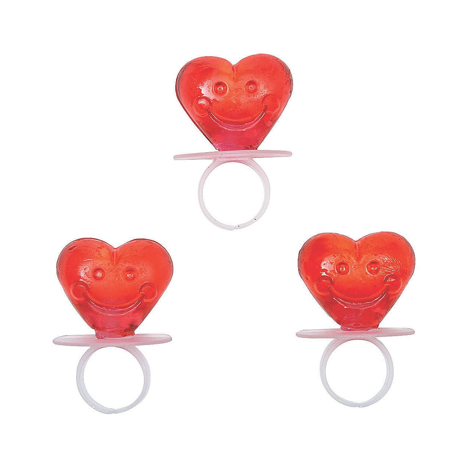 Heart-Shaped Sucker Rings - Edibles - 12 Pieces - Walmart.com