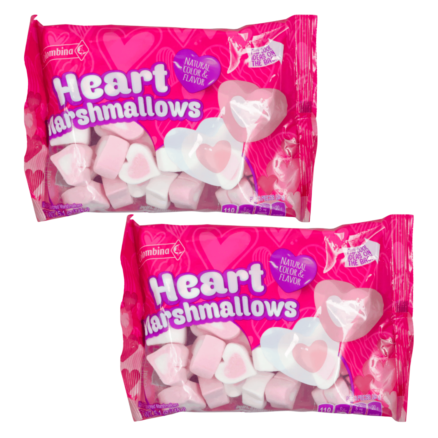 Heart Shaped Vanilla Flavored Marshmallows 5.1 oz for Hot Chocolate ...