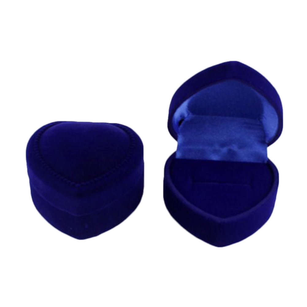 Heart Shaped Velvet Ring Box Jewelry Display Gift Box Case for Proposal ...